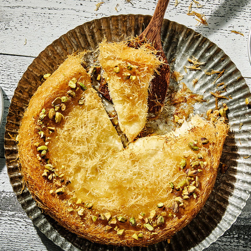 Knafeh | Middle Eastern Cheese & Phyllo Dough Dessert | Club House